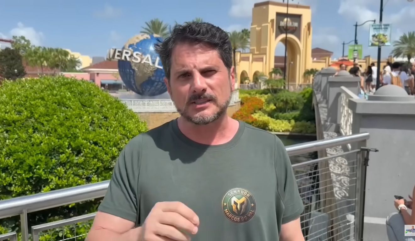 Senador Marcos do Val volta dos EUA e é levado para colocar ...